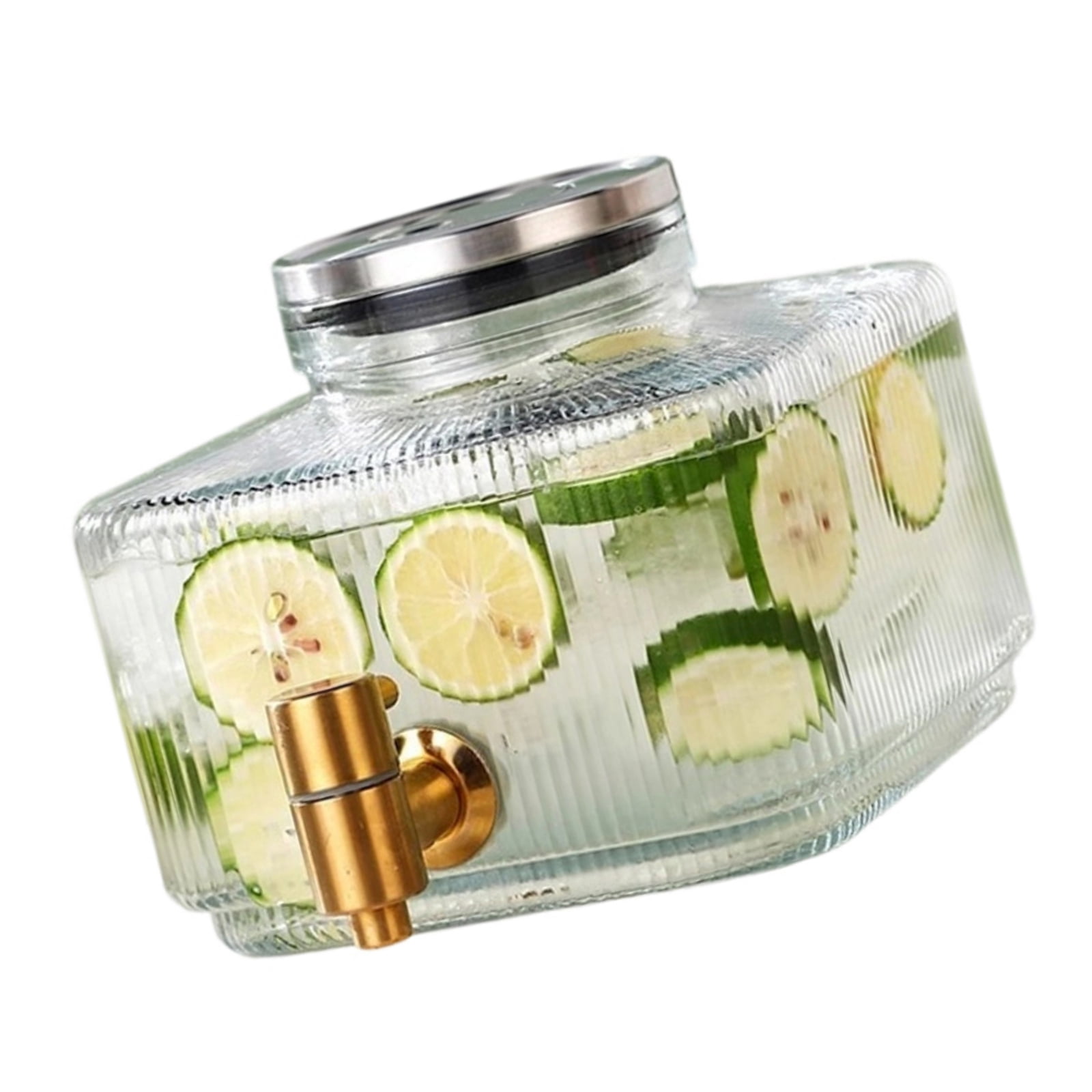 Clear Glass Juices Pitcher With Leak Proof Lid And Easy Press ...