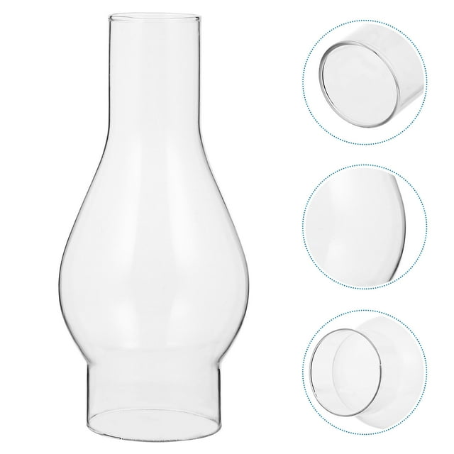 Clear Glass Oil Lamp Chimney for Vintage and Restoration of Antique Oil ...