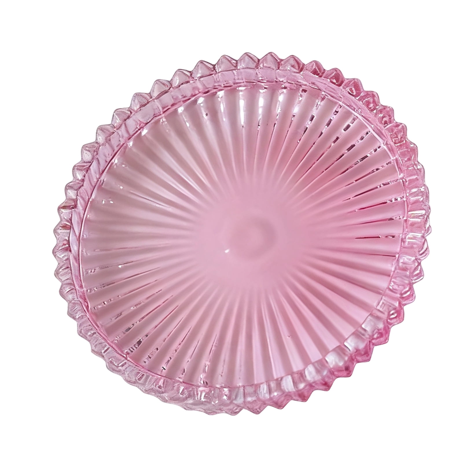 Clear Glass Plates Pillar Candleholder Round Dish for Snacks Jewelry ...