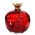 Clear Glass Pomegranate Shape Candy Container with Auspiciously ...