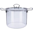 Clear Glass Pot for Cooking, Large Glass Saucepan with Cover High ...