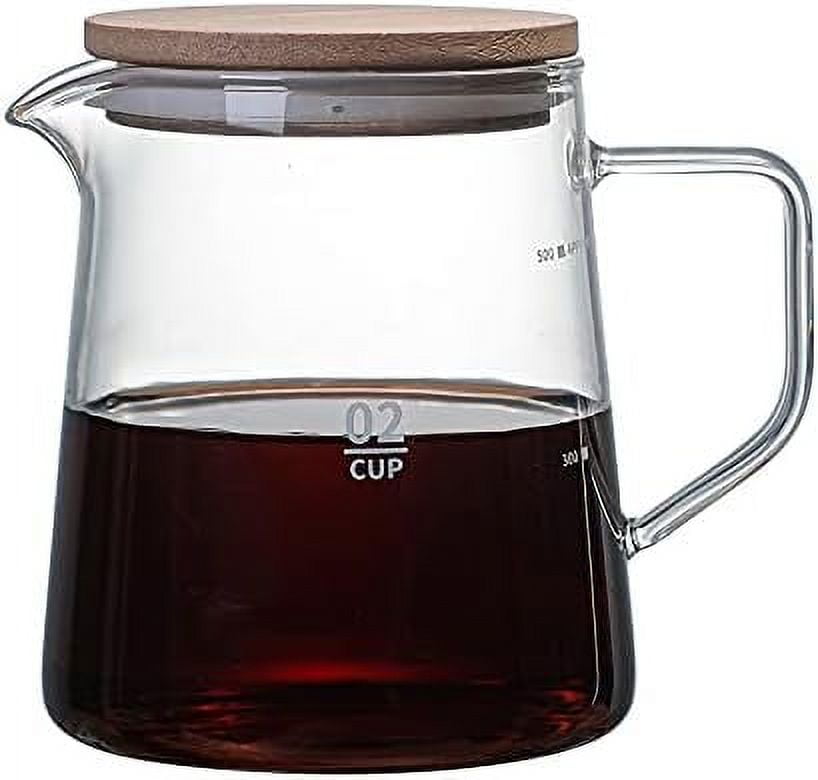 Clear Glass Range Coffee Server, 300 ML(10oz) Coffee Carafe with Lid ...