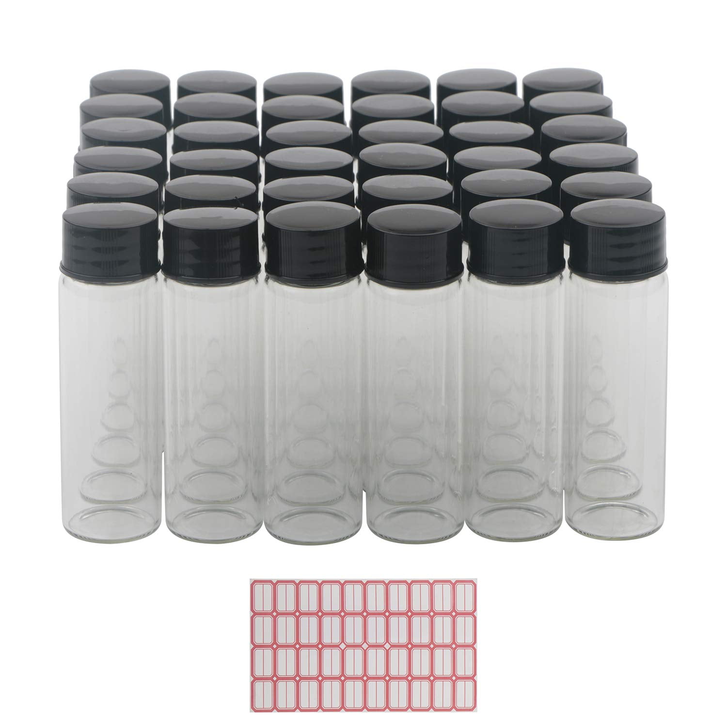 Clear Glass Sample Vials 36pcs 15ml (0.53 Oz) Empty Glass Bottles with ...