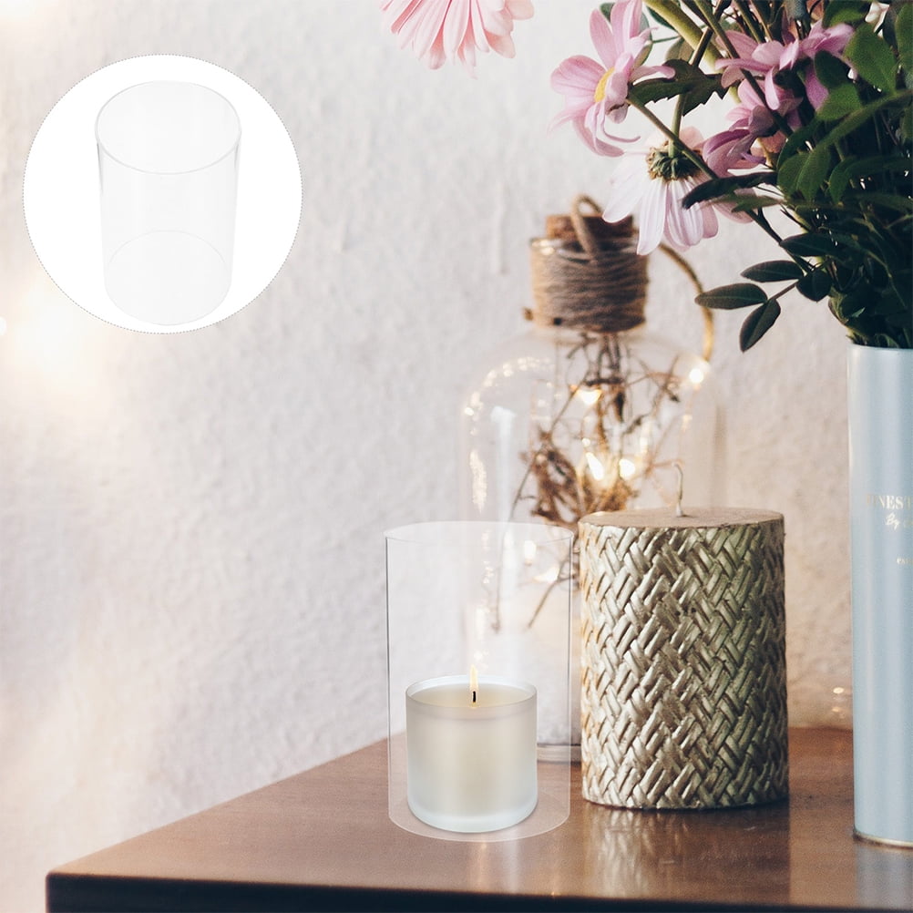 Clear Glass Shade for Candle Holders Hurricane Candle Holder Glass Open ...