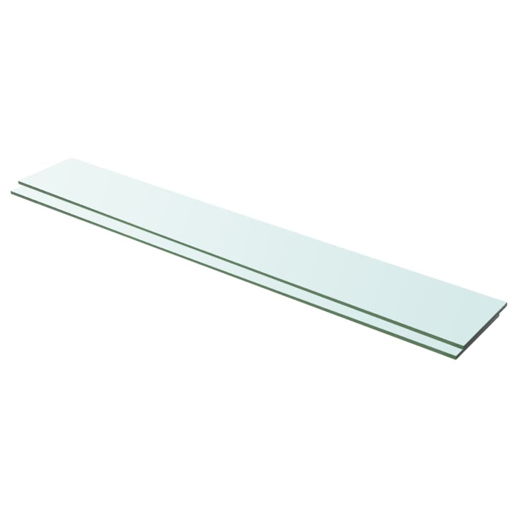 Clear Glass Shelves - Set of 2, 39.4x5.9, Perfect for Modern Home Décor ...