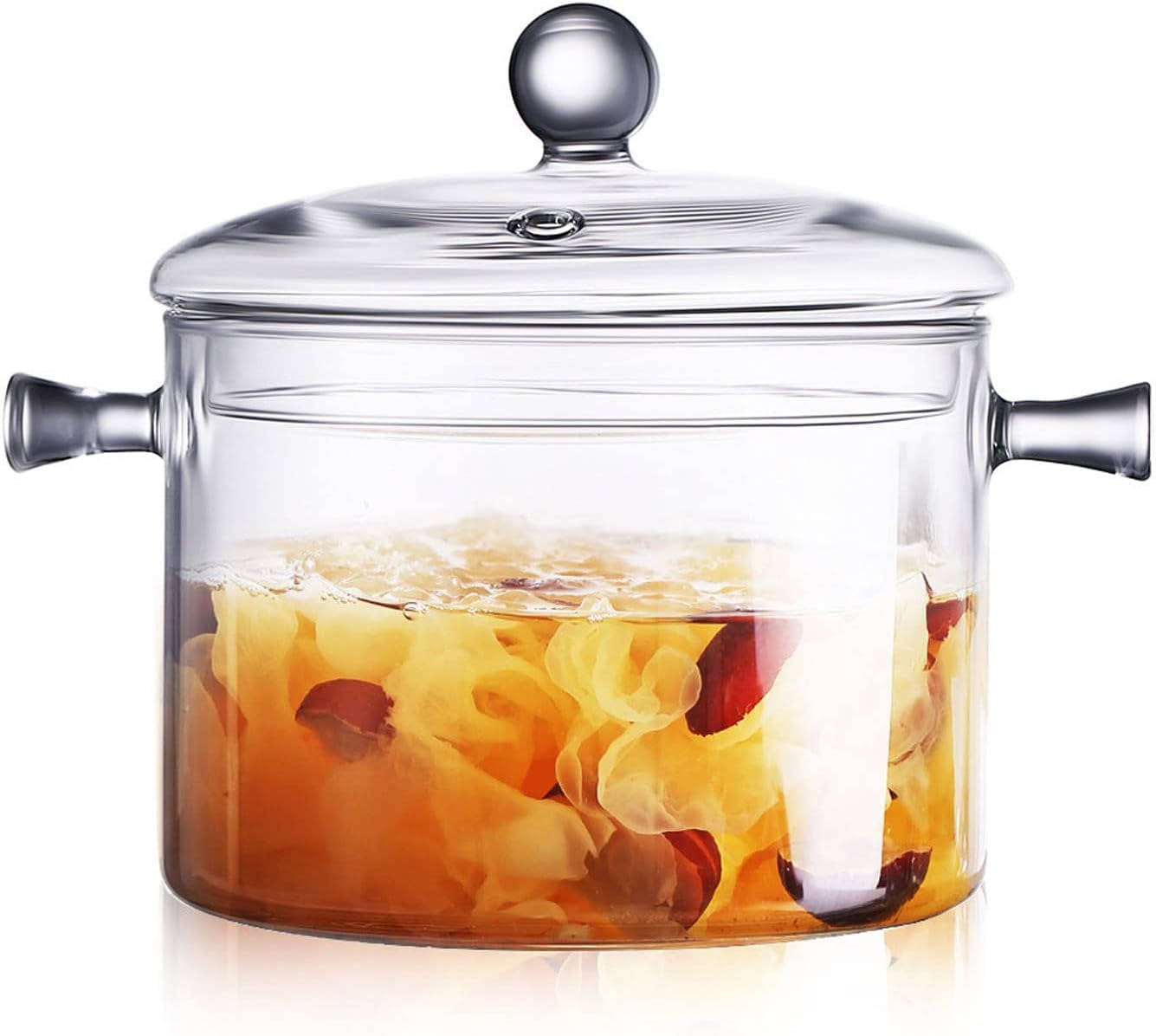 Clear Glass Simmer Pot for Stove Potpourri Cooking Saucepan with Cover ...