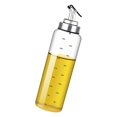 Clear Glass Spill Condiment Bottle With Tight Lid Kitchen Liquid ...