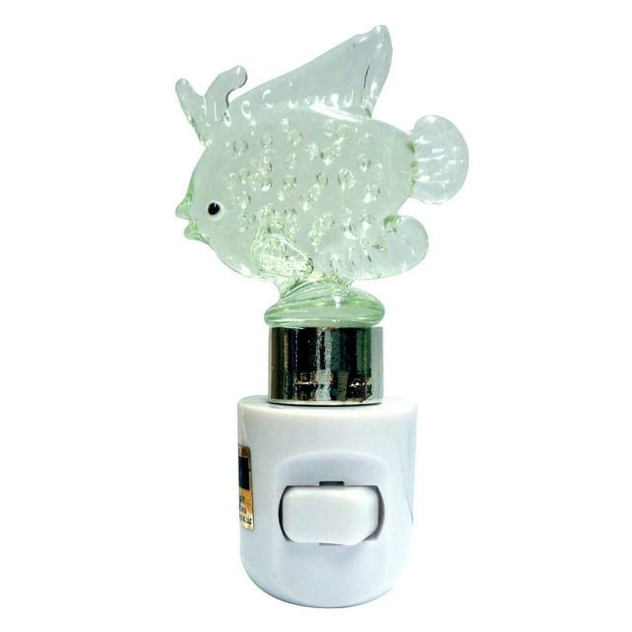Clear Glass Tropical Fish Sea Life Night Light with LED Light - Walmart.com
