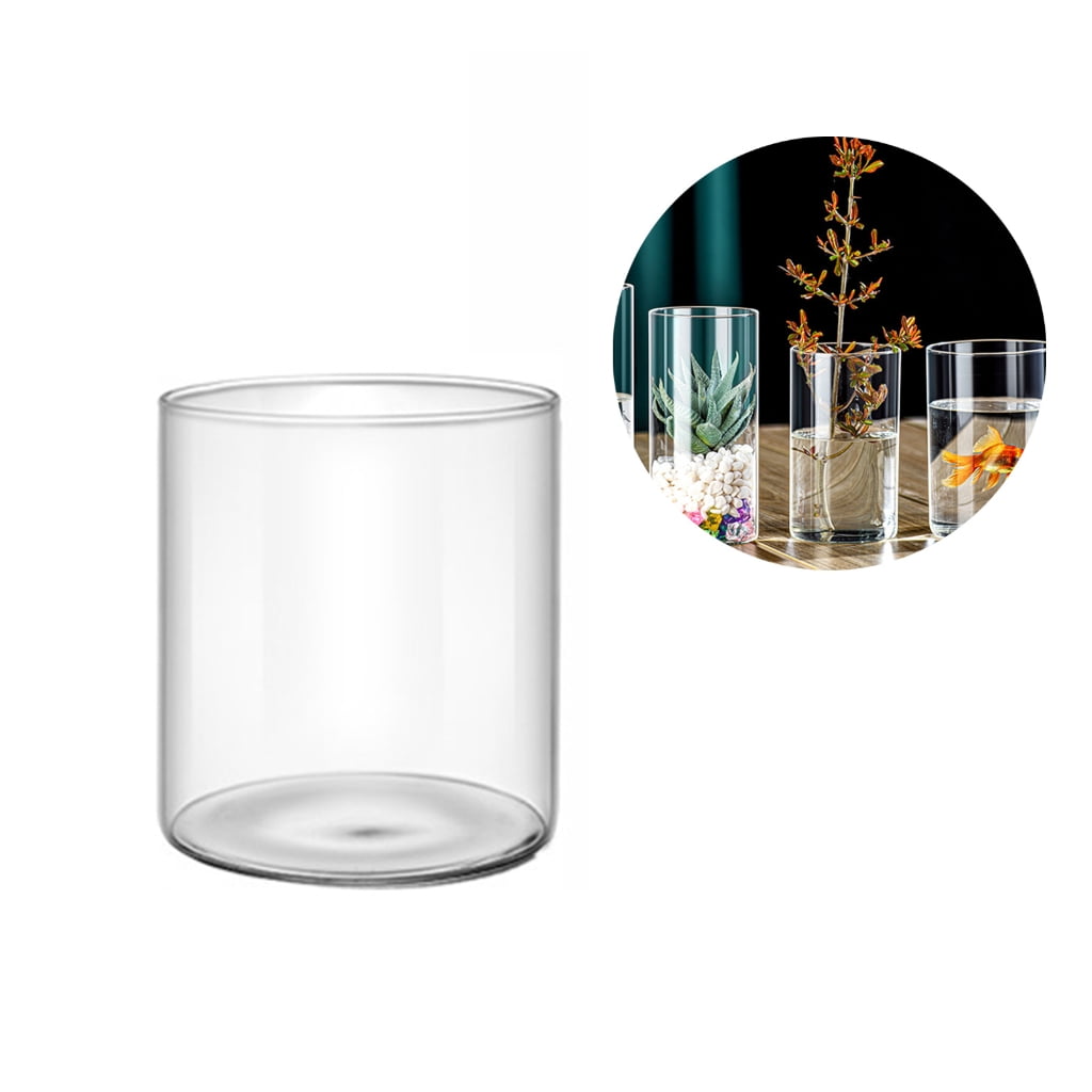 Clear Glass Vase Glass Cylinders Vase Great for Offices Home ...