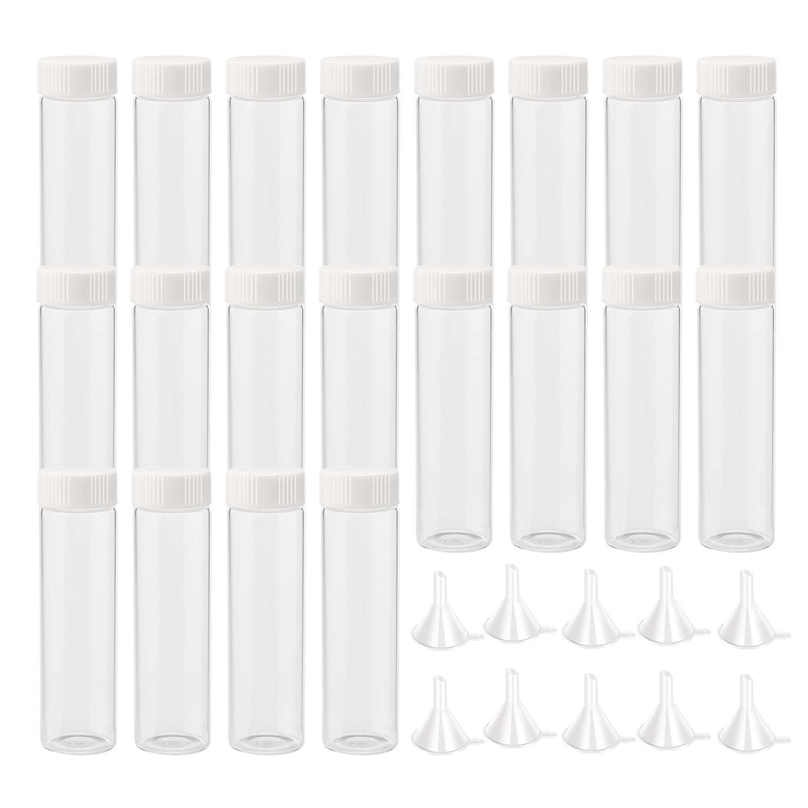 Clear Glass Vial Sample Bottles Capacity 40ml Empty Reusable Liquid ...