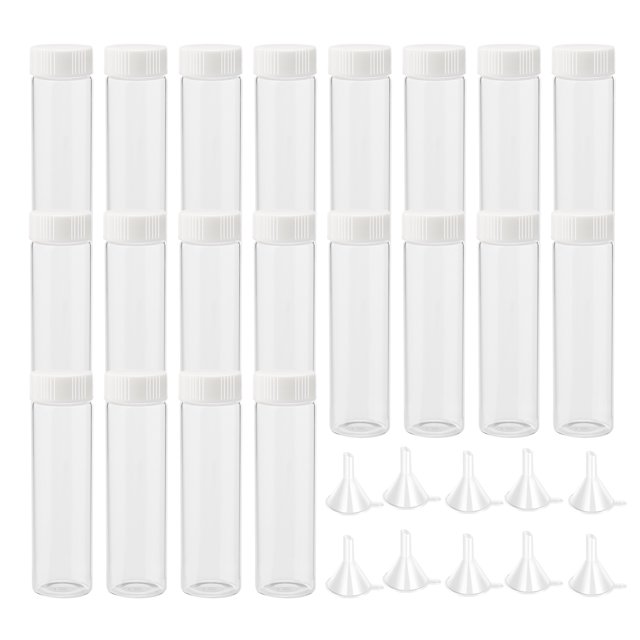 Clear Glass Vial Sample Bottles Capacity 40ml Empty Reusable Liquid ...