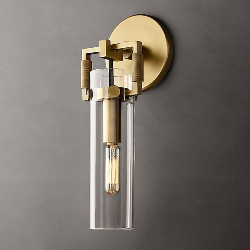 Clear Glass Wall Sconce Bracket Light Industrial Wall Lamp, Indoor ...