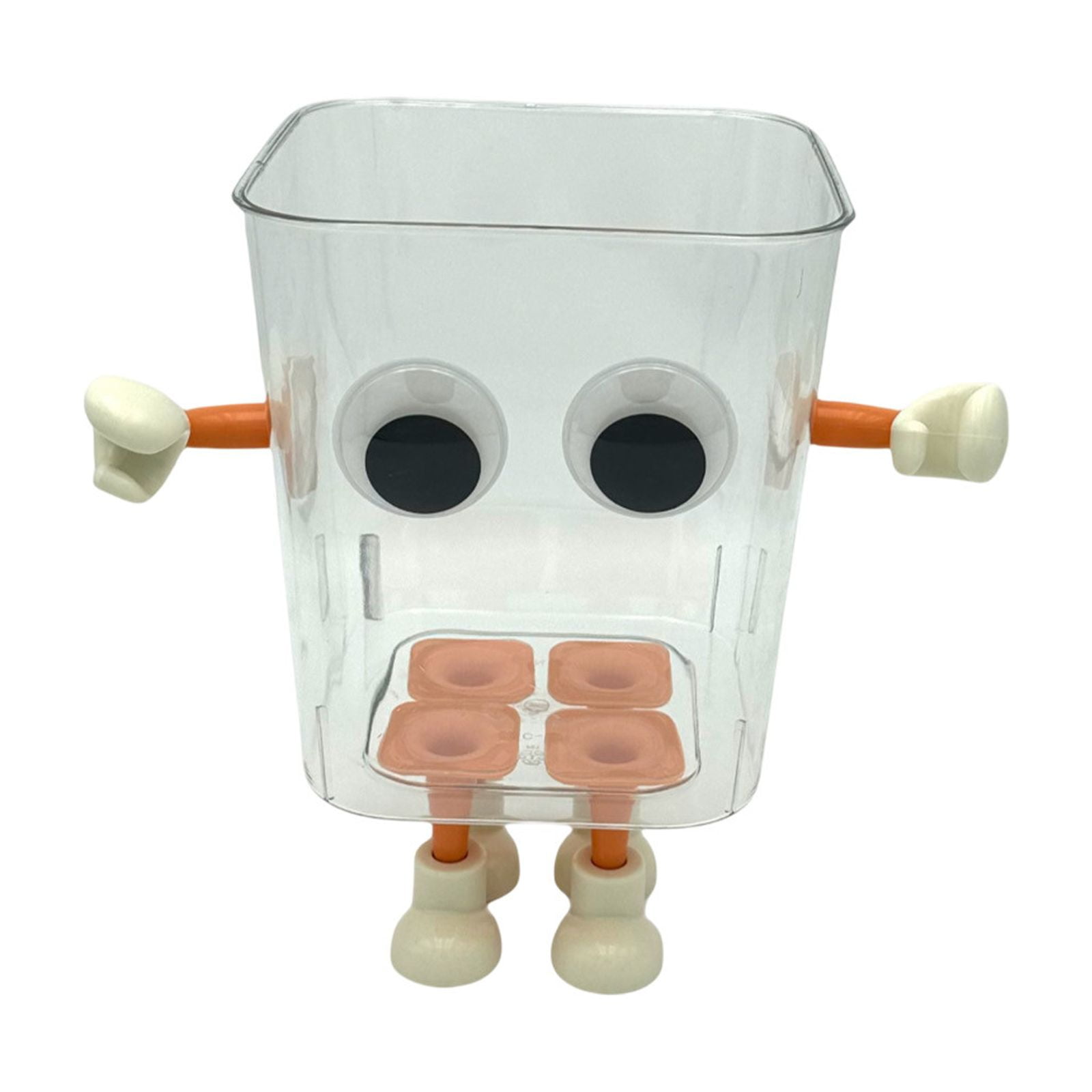 Clear Glass Waste Bin, Household Bathroom Trash Can, 10L Capacity ...