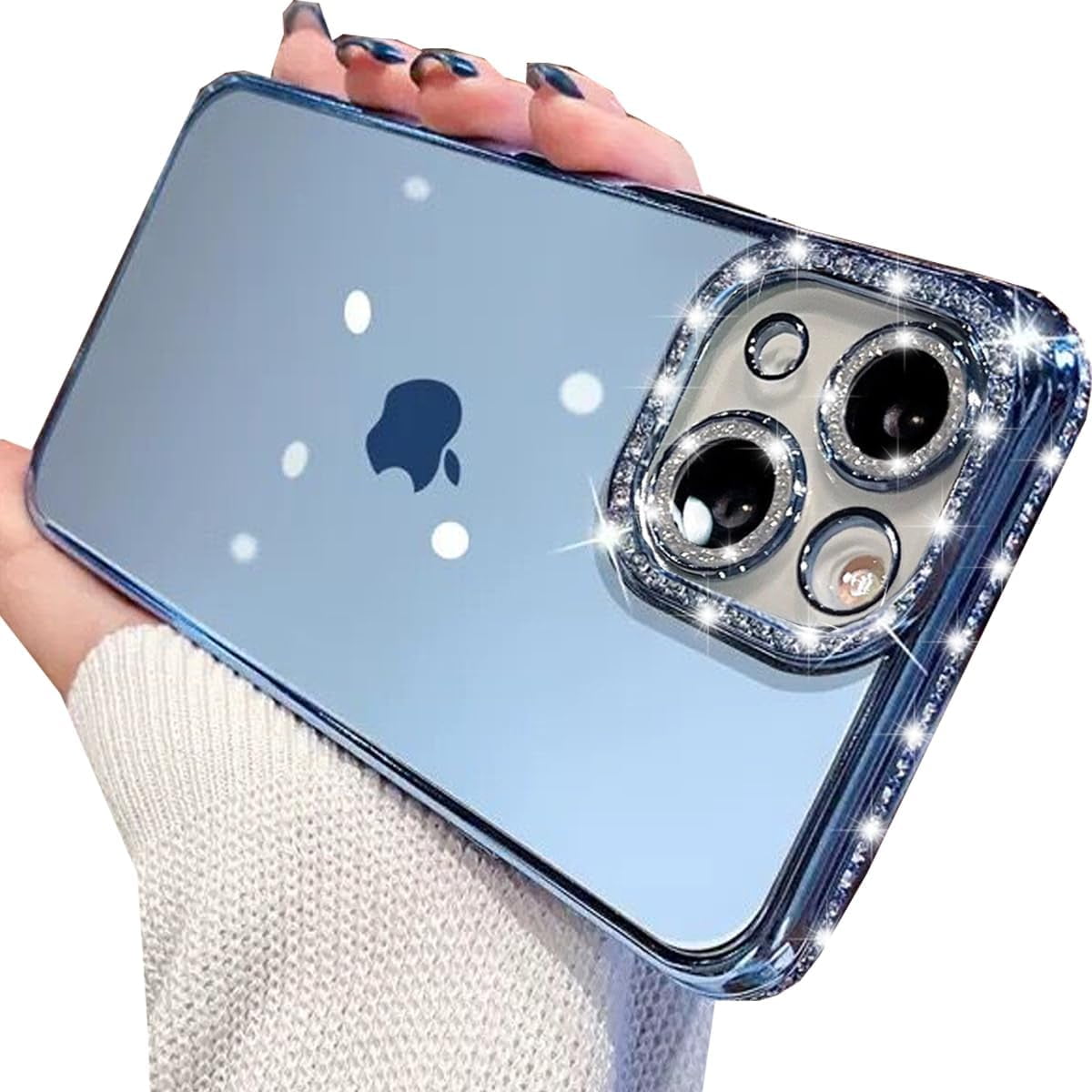 Clear Glitter Case for iPhone 15 Plus, Luxury Bling Sparkly Diamond ...