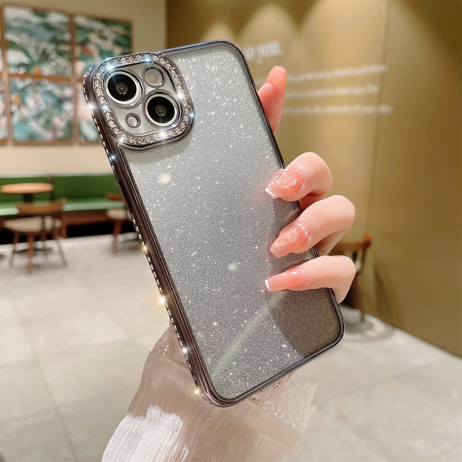 Clear Glitter Case for iPhone 16 Pro Max, Luxury Bling Sparkly Diamond ...