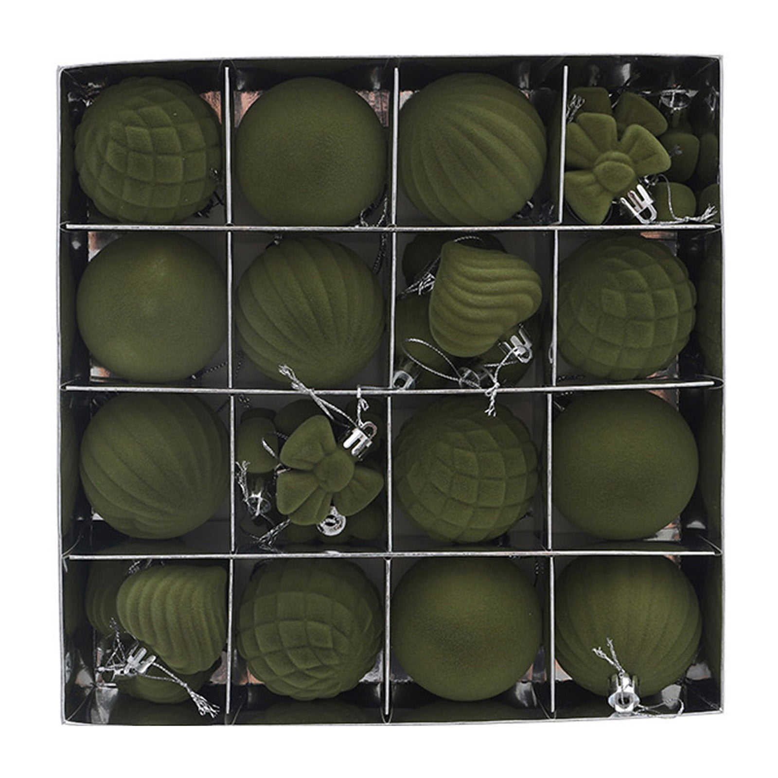 Clear Glitter Hanging Shatterproof Baubles For Home - Walmart.com