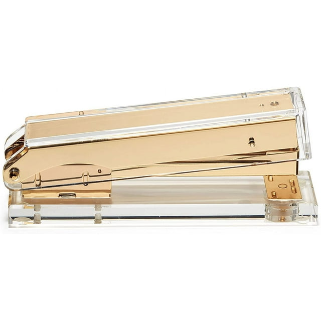 Clear Gold Toned Acrylic Stapler - Fits Standard Staples - Graduation ...