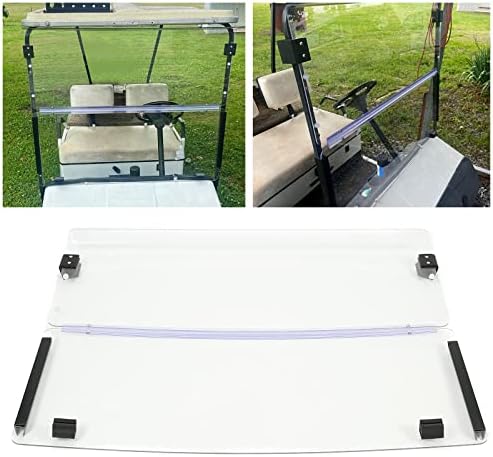 Clear Golf Cart Windshield Compatible with 1986-1994.5 EZGO Marathon ...