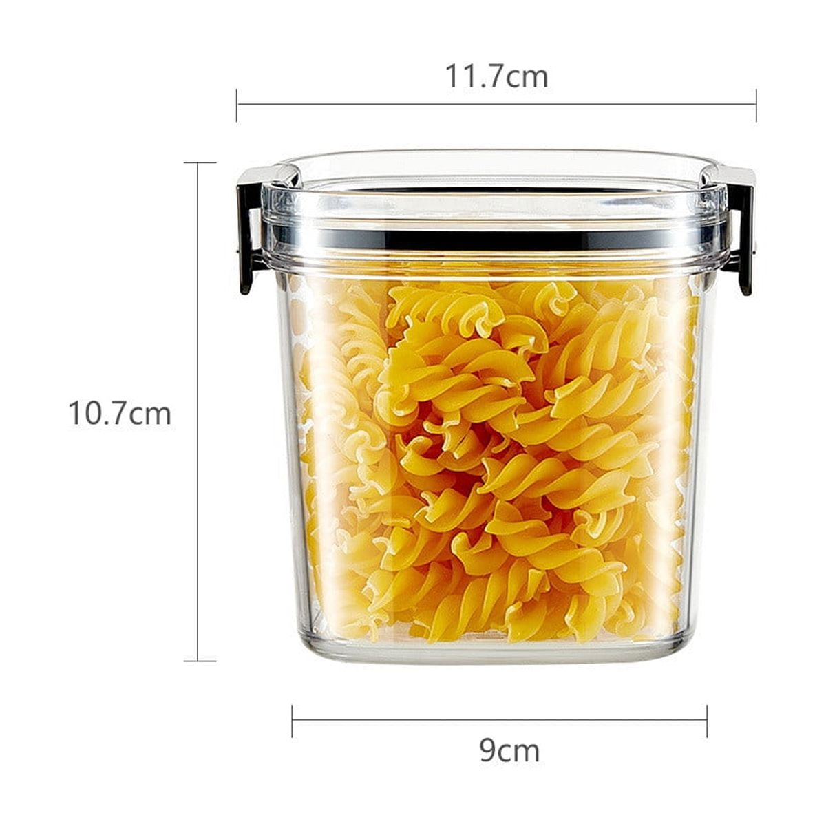 Clear Grain Storage Jar, Double Sealed Canister, Stacking Design ...