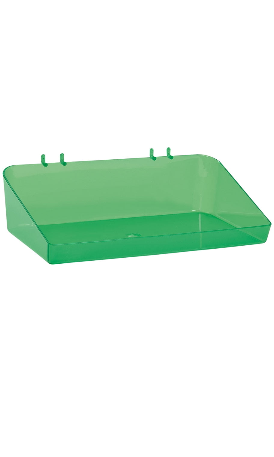 Clear Green Plastic Tray for Slatwall - 6½”L x 12”W x 3”D - Set of 2 ...
