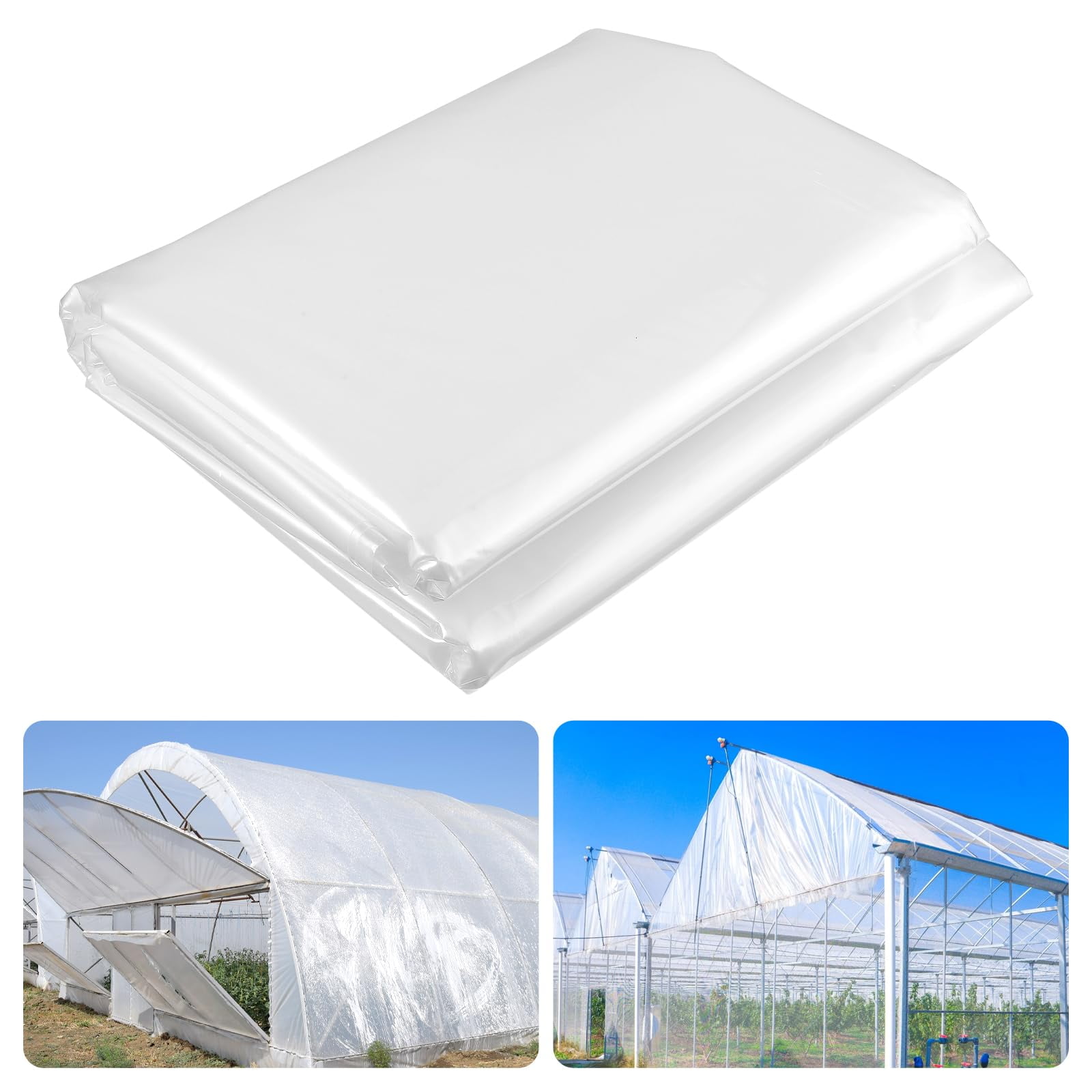 Clear Greenhouse Plastic Sheeting, 6 Mil Polyethylene Film Heavy Duty ...