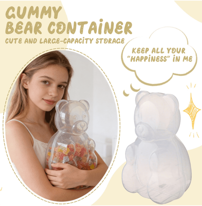 Clear Gummy Bear Candy Container - Reusable Design for Eco-Friendly ...