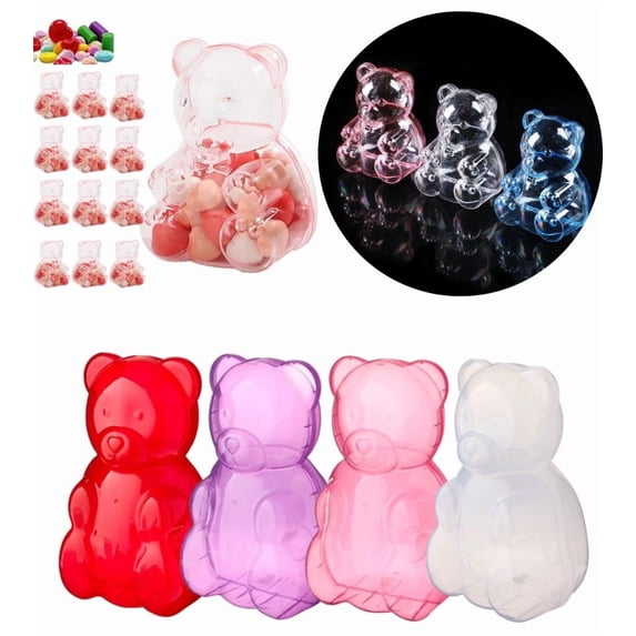 Clear Gummy Bear Container 16 Inch, Giant Plastic Gummy Bear Candy ...