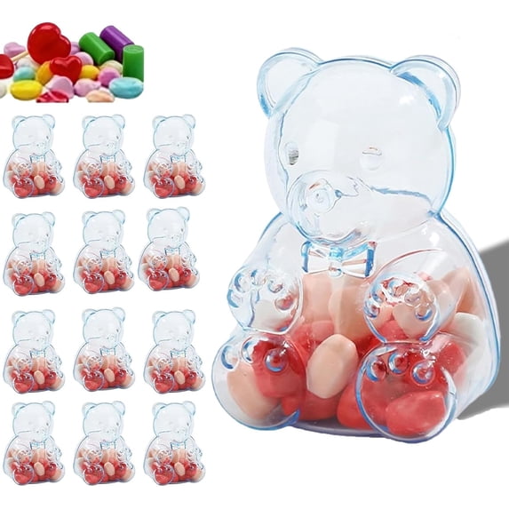 Clear Gummy Bear Container, Big Plastic Gummy Bear Shaped Container ...