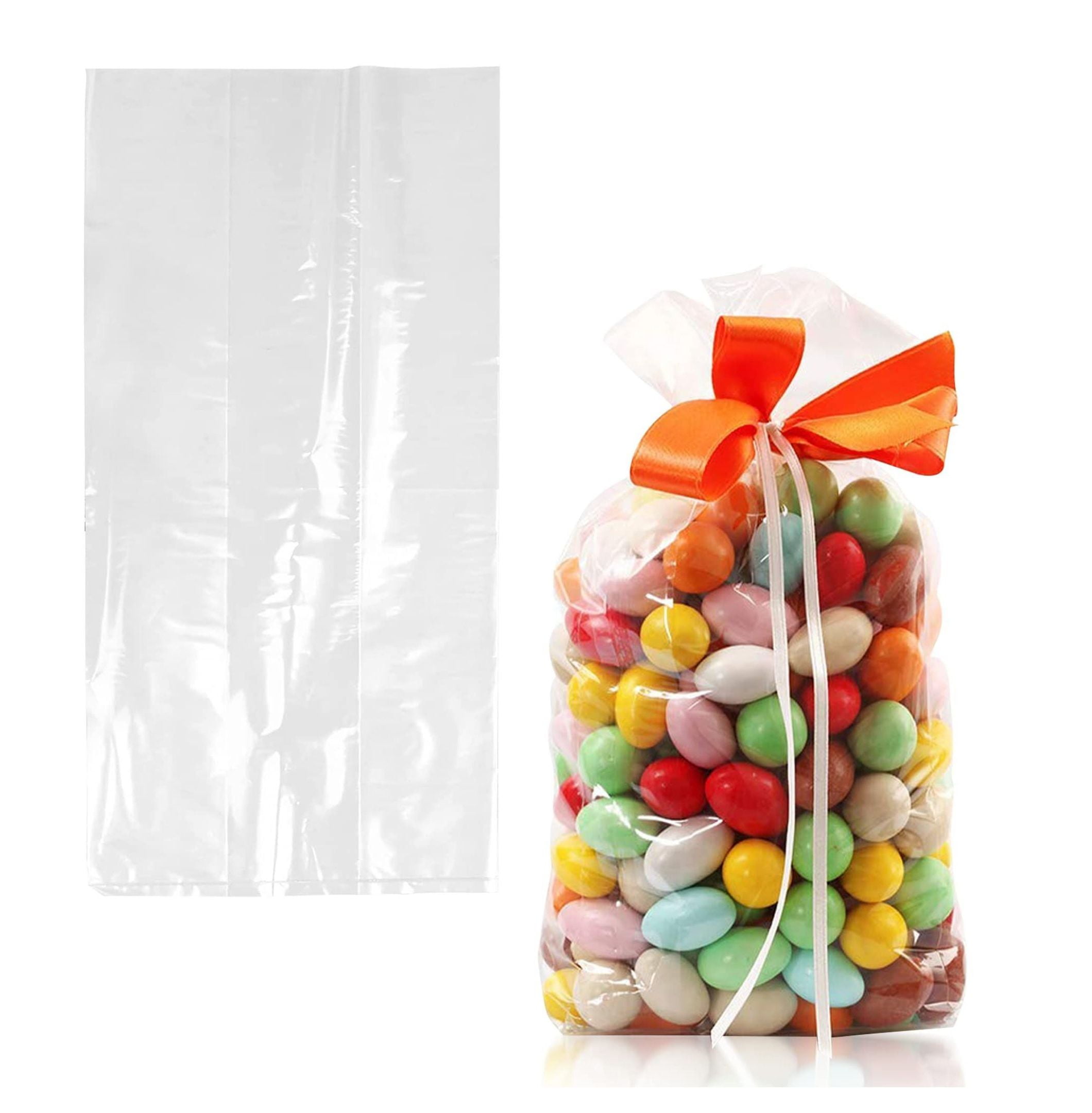 Clear Gusseted Bags, 4 x 2 x 12 Inches. Pack of 1000 Waterproof Flat ...