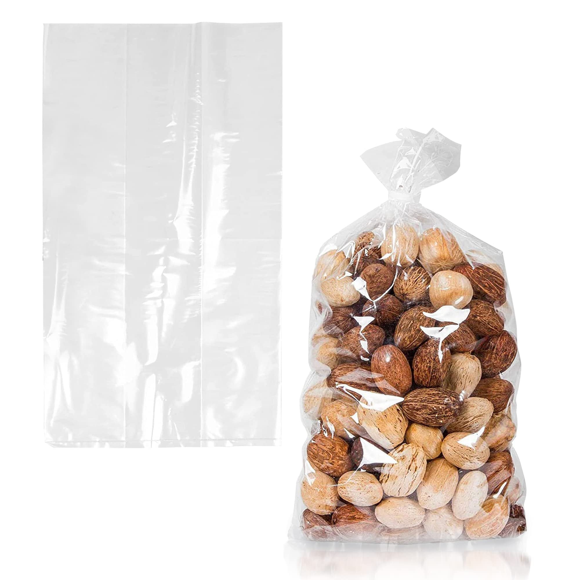 Clear Gusseted Poly Bags, 4 x 2 x 10 Inches. Pack of 100 Waterproof ...