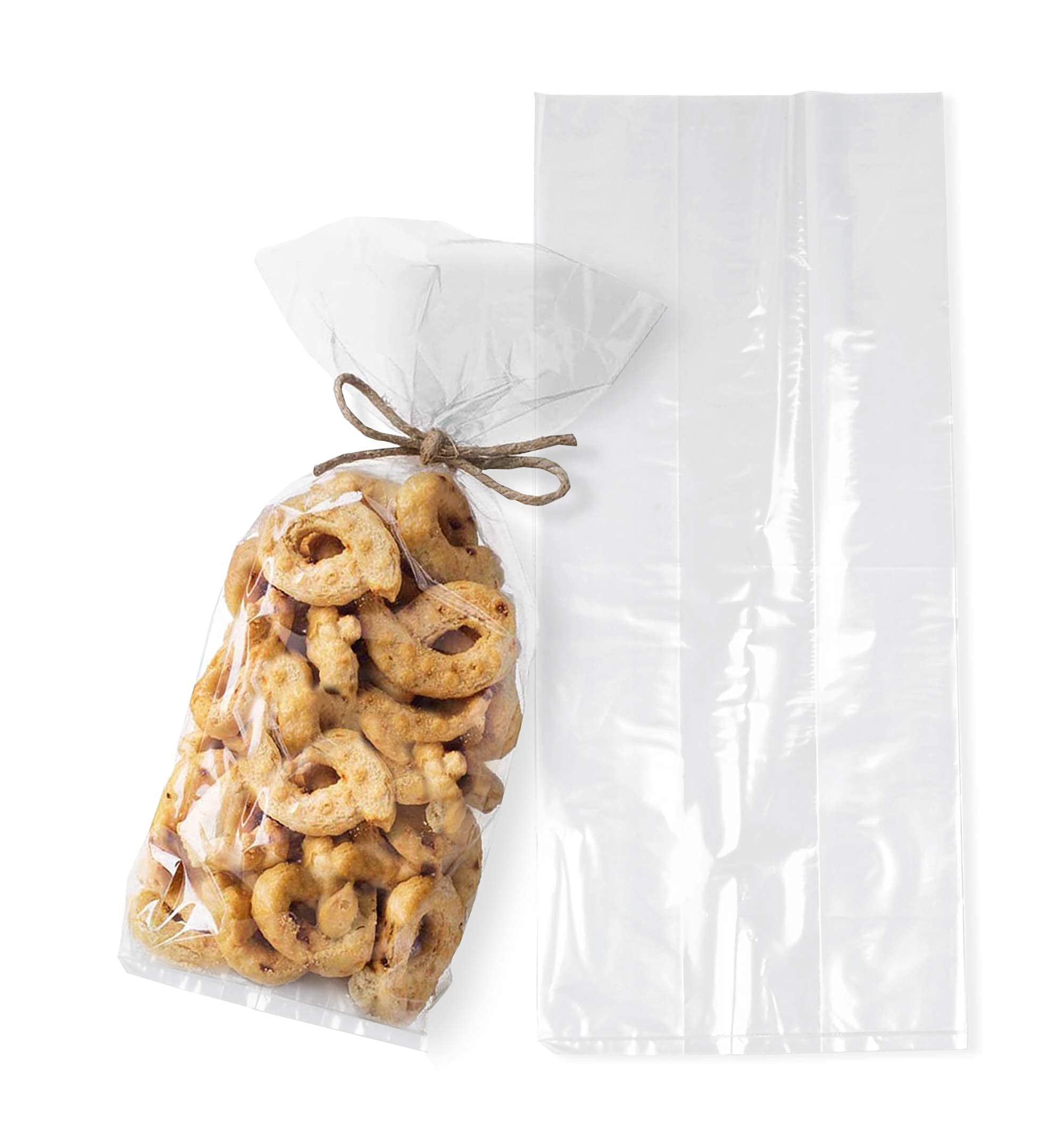 Clear Gusseted Poly Bags, 5 x 3.5 x 12 Inch. Pack of 100 Gusseted ...