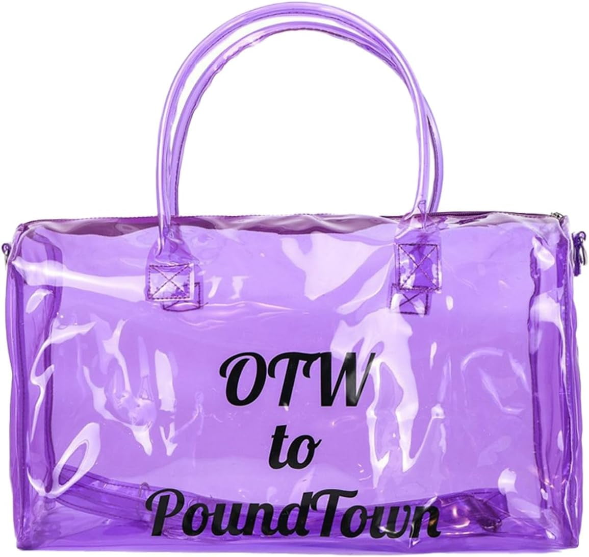 Clear Gym Bag for Women Clear Sports Duffel Bag Jelly Tote Bag Workout ...