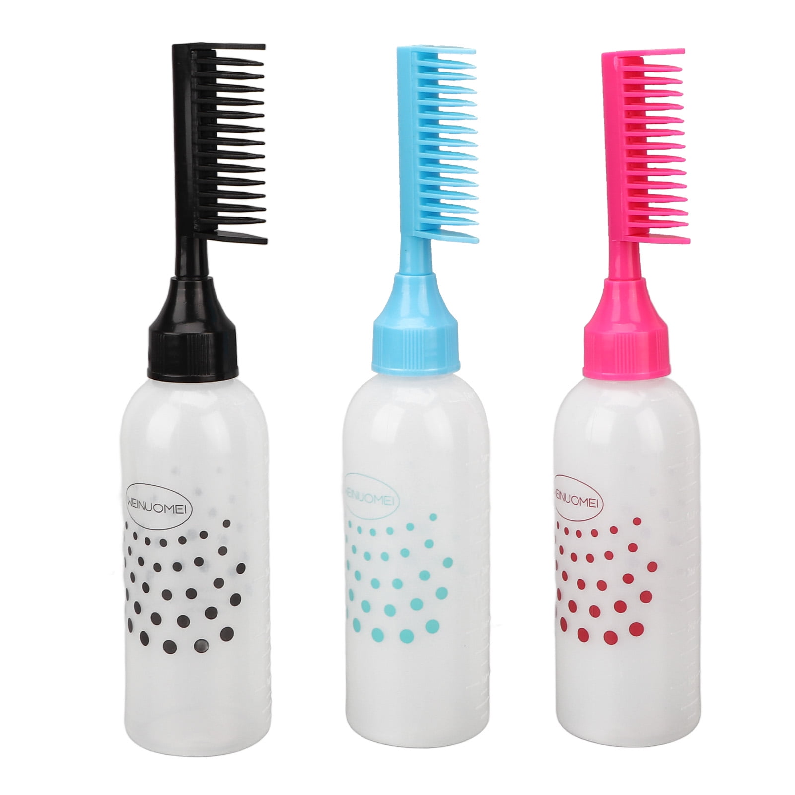 Clear Hair Coloring Bottle, 3-Piece Ergonomic Comb Applicator for Hair ...