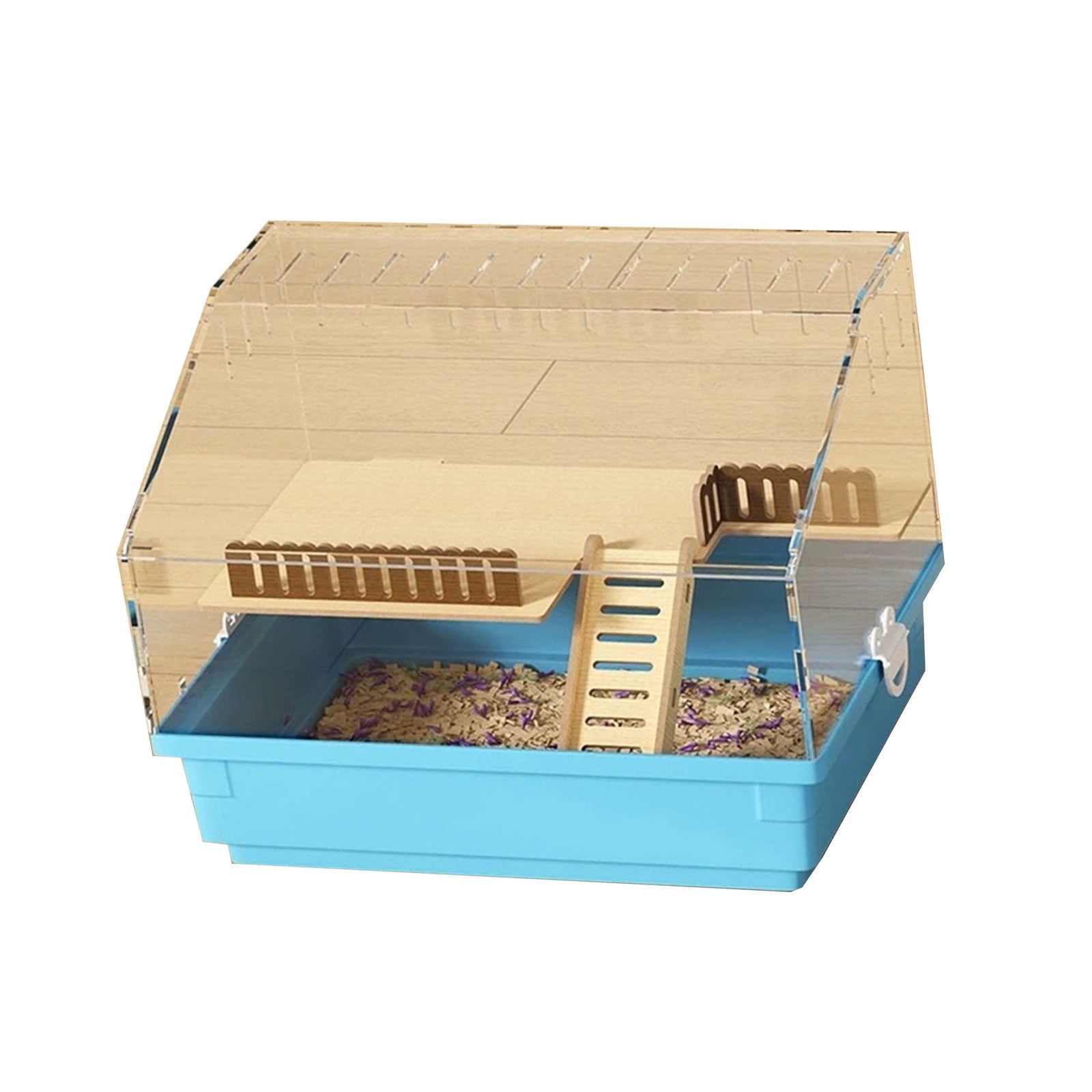 Clear Hamster Cage Shelter House with Detachable Stair Playgrounds ...