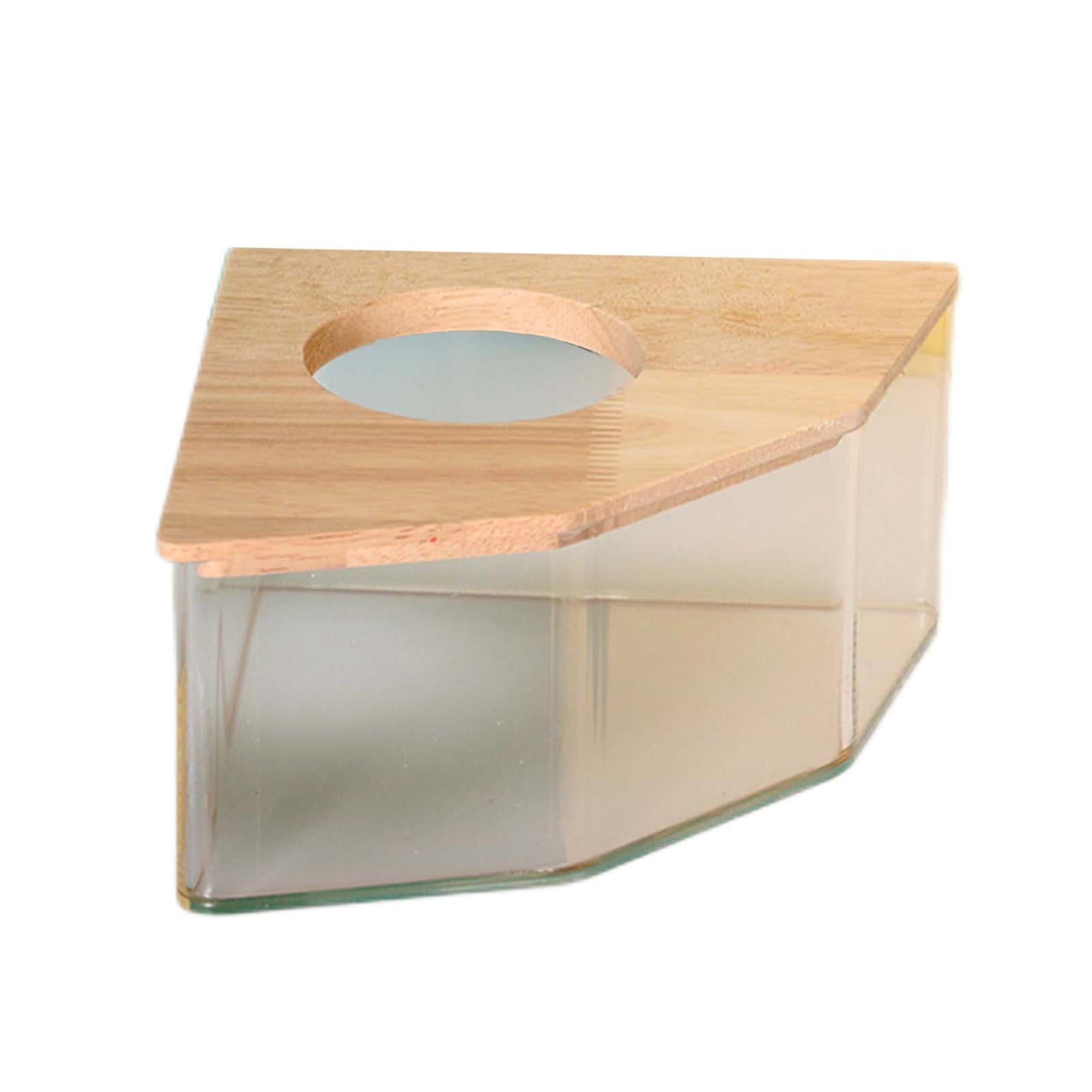 Clear Hamster Sand Bath Box room Acrylic Toilet Cage Accessory Digging ...