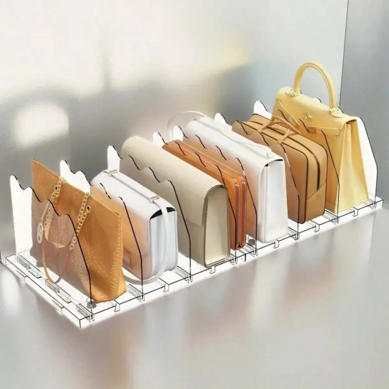 Clear Handbag Organizer, Bookshelf Separator Organizers for House ...