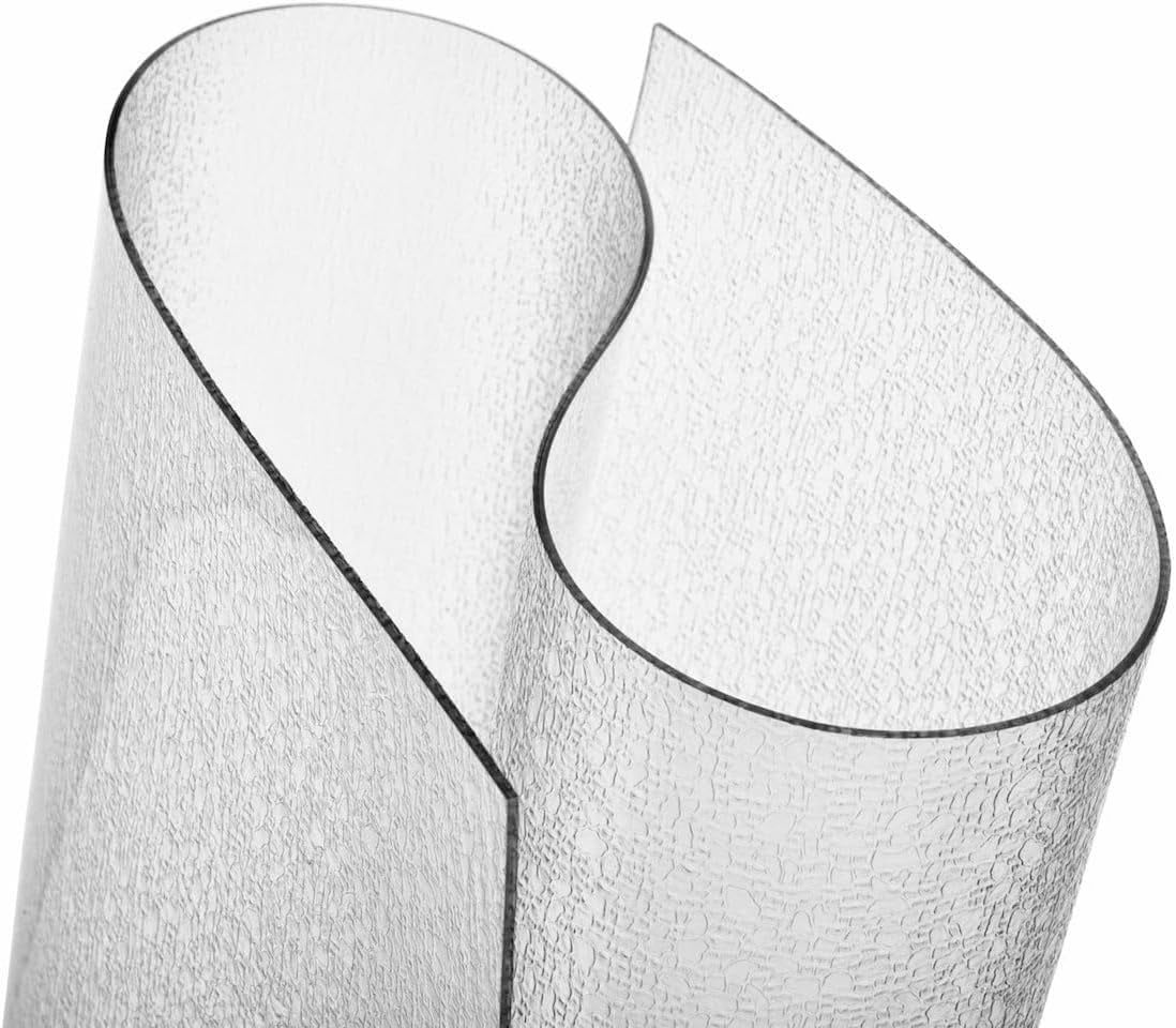 Clear Hard Floor Runner, Safe, 36 Inch Round, 2mm Thick Clear Vinyl, Clear Pet Floor Covering ...