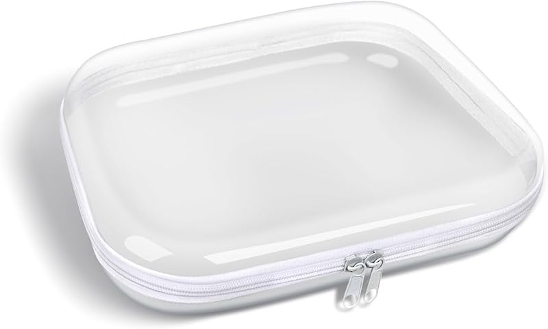 Clear Hard Shell Zipper Case,3PCS Transparent Clear Zipper Pouches,Hard ...