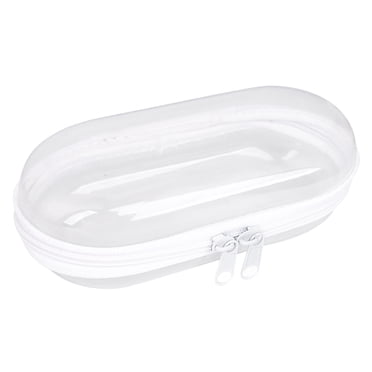 3Pcs Zippered Hard Case, Clear Plastic Pencil Case, Portable Pouches ...