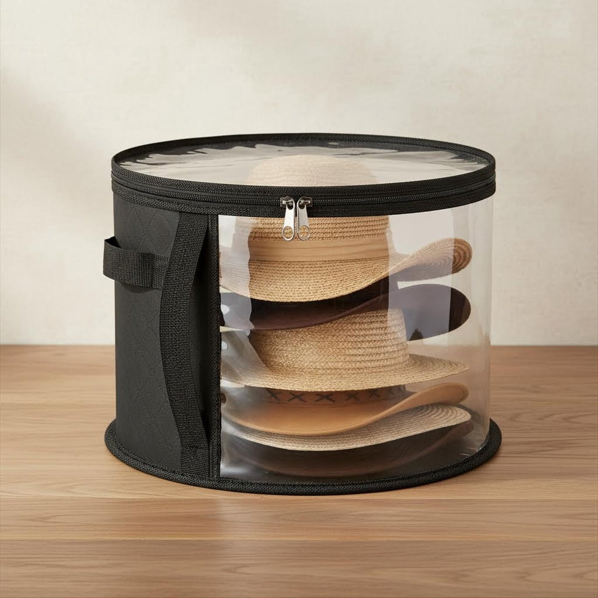 Clear Hat Organizer for Travel and Wardrobe, Oversized Hat Storage Box ...