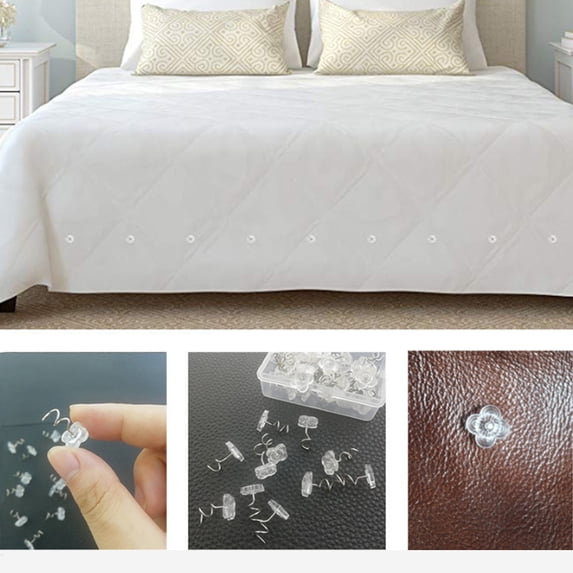 Clear Head Twisting Pins | 100-Piece Upholstery Fasteners for Sofa ...