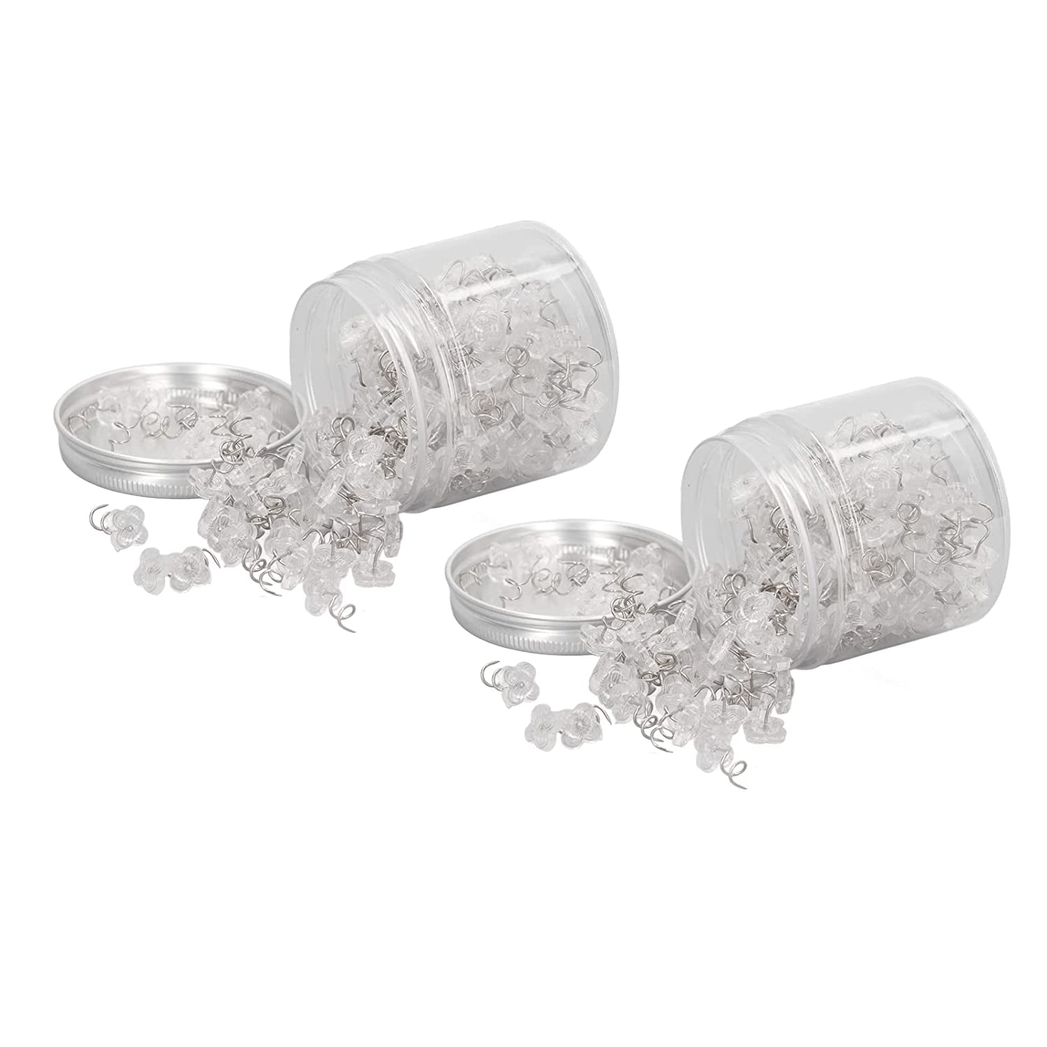 Clear Heads Tacks, Easy to Use Bed Skirt Pins 400 Pieces Plastic Box ...