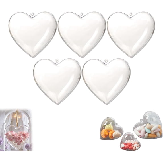 Clear Heart Ornaments Fillable, Valentine Ideas Heart Ornaments, 5/10 ...
