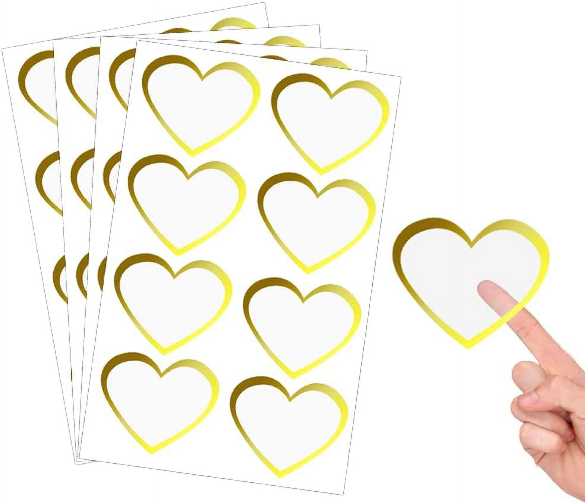 Clear Heart Shape Stickers for Wedding 2inch Transparent Stickers for ...