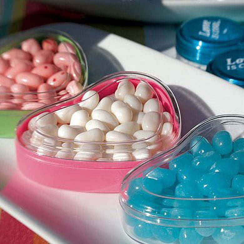 Clear Heart Shaped Favor Box Green Sweet Candy Container - Walmart.com