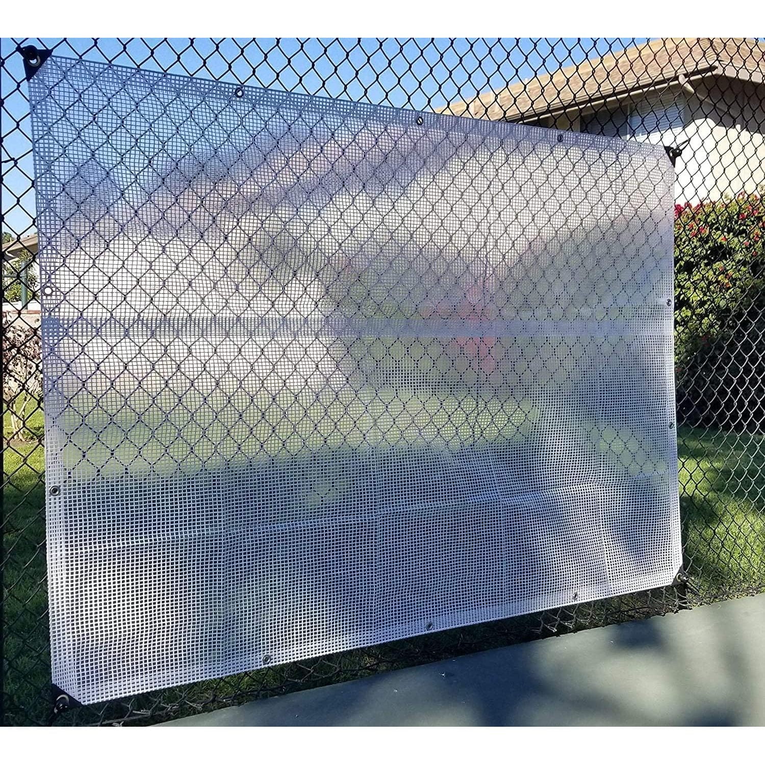 Clear Heavy Duty Clear See-Through Tarp Fiber Reinforced (14 Mil Poly ...