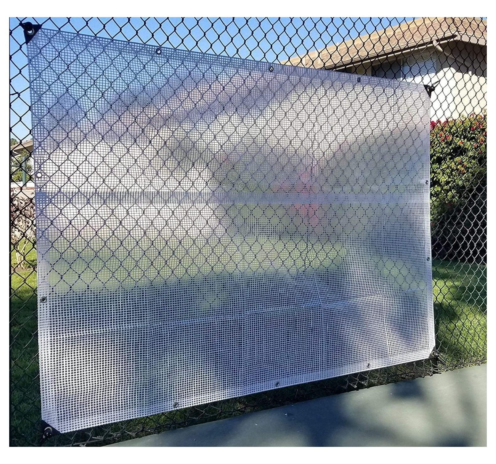 Clear Heavy Duty Clear See-Through Tarp Fiber Reinforced (14 Mil Tarp ...