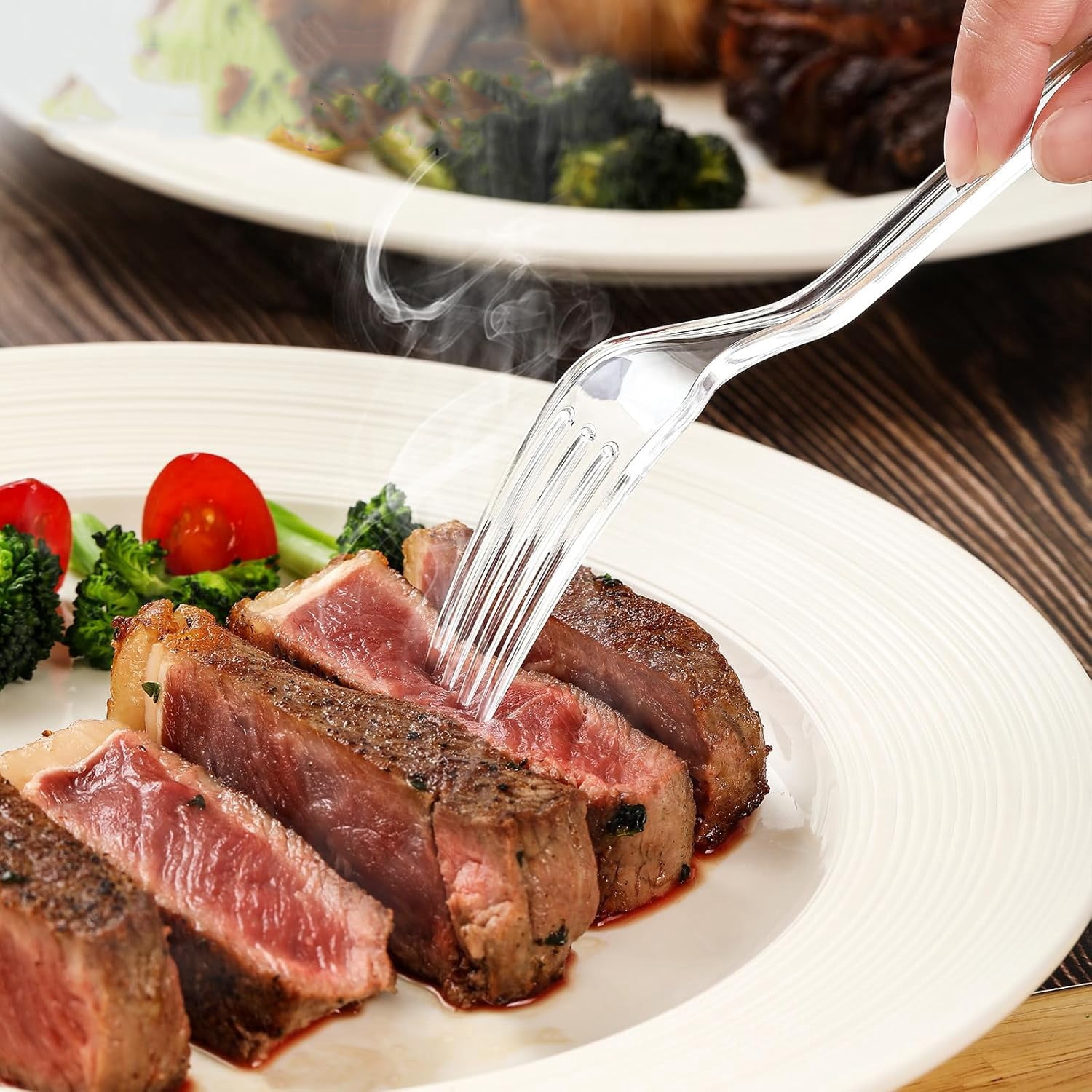 Clear Heavy Duty Plastic Forks, Disposable Plastic Forks, Fancy Plastic ...