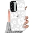 Clear Hibiscus Flower Case for Samsung Galaxy A56 6.7", Cute Preppy ...