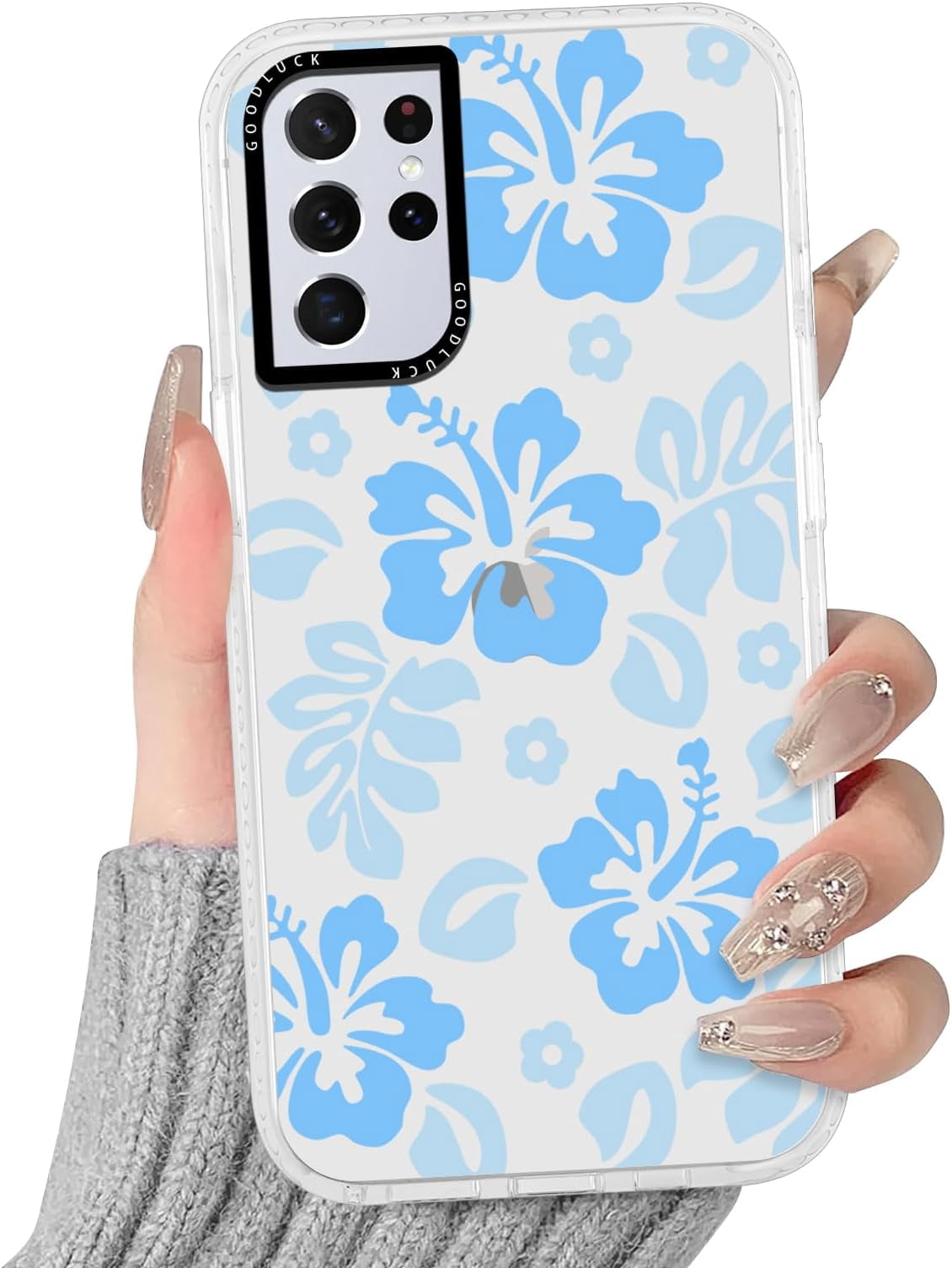 Clear Hibiscus Flower Case for Samsung Galaxy S21 Ultra 5G 6.8", Cute ...